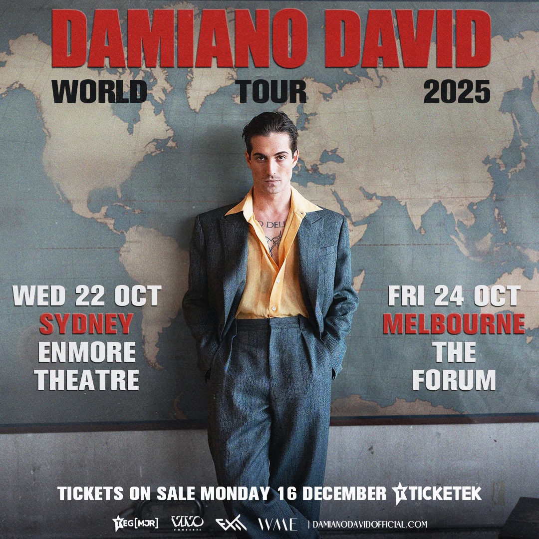 Damiano David Announces 2025 Global Solo Tour - On Your Markus